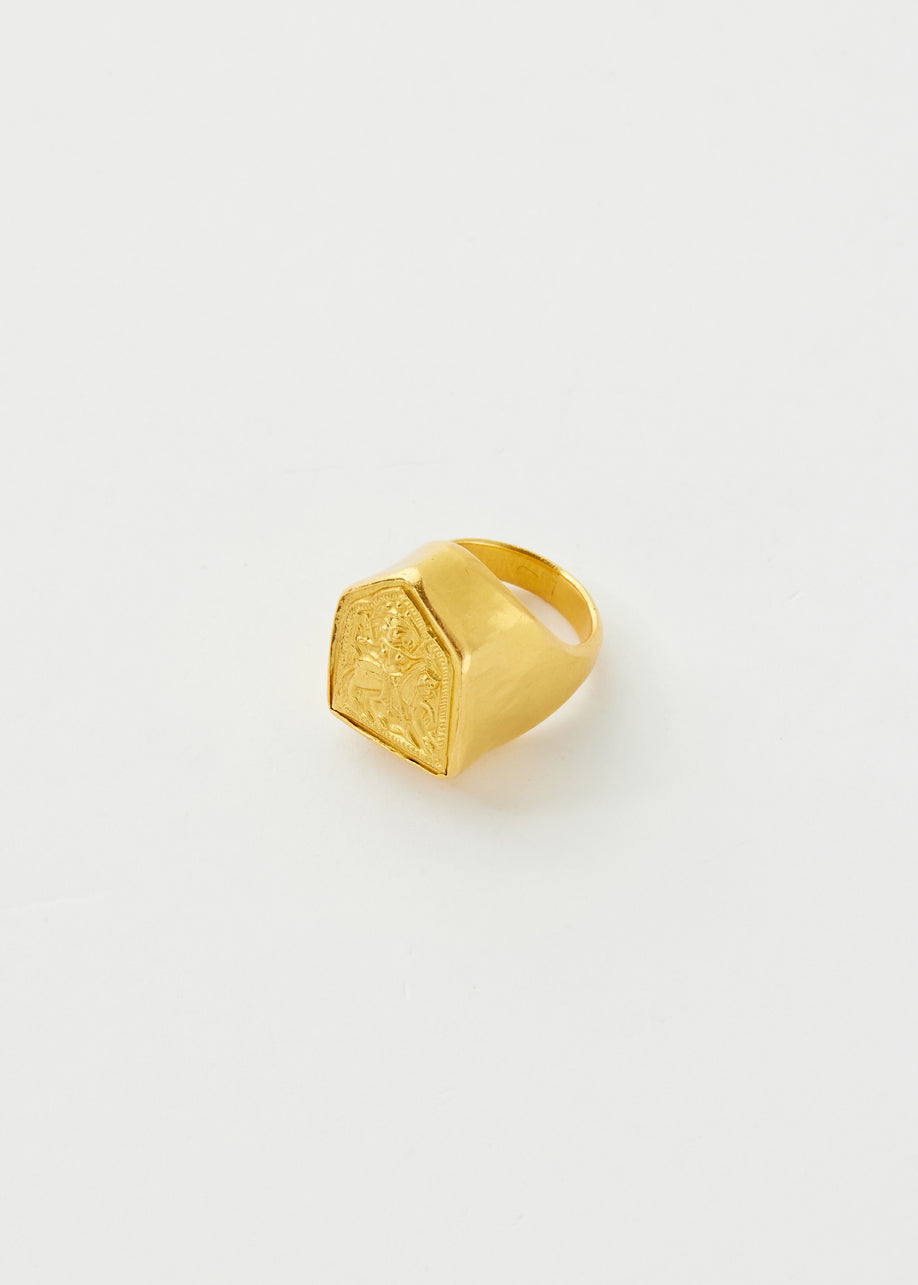 22k Gold Goddess Durga Tibetan Ring – Pippa Small