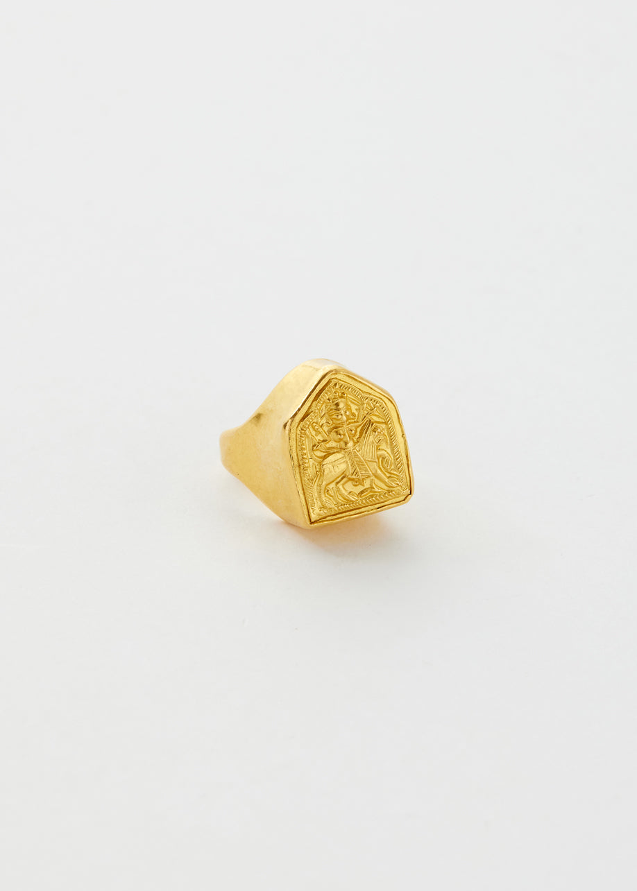 22k Gold Goddess Durga Tibetan Ring – Pippa Small