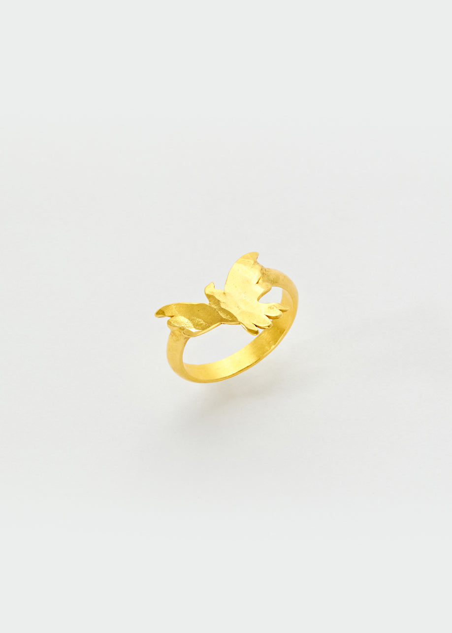 22kt Gold Doves of Peace Ring – Pippa Small