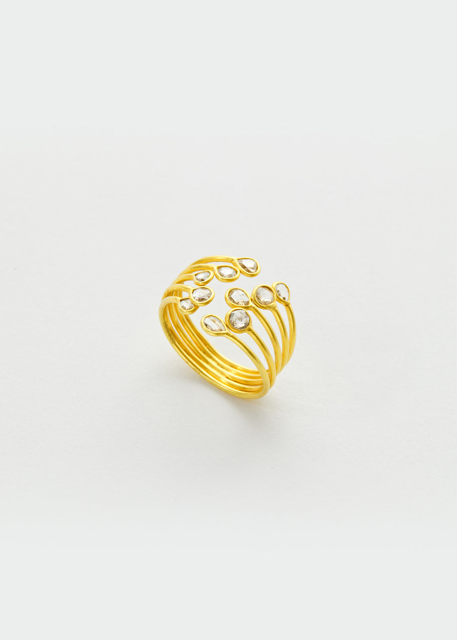 18kt Gold Diamond Large Almost Ring – Pippa Small